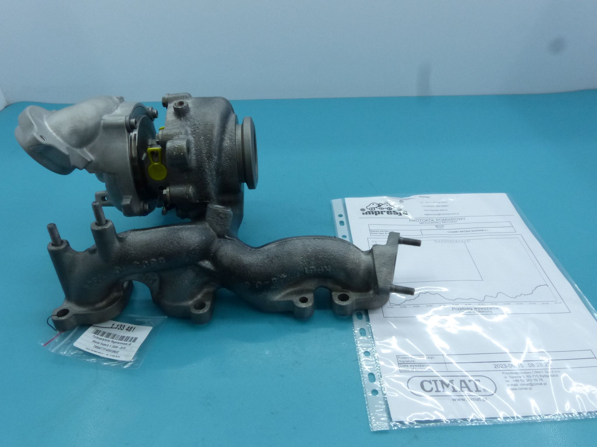 Turbosprężarka Regenerowana Skoda Superb II BV43A-0137, 03L253016G 2.0 ...