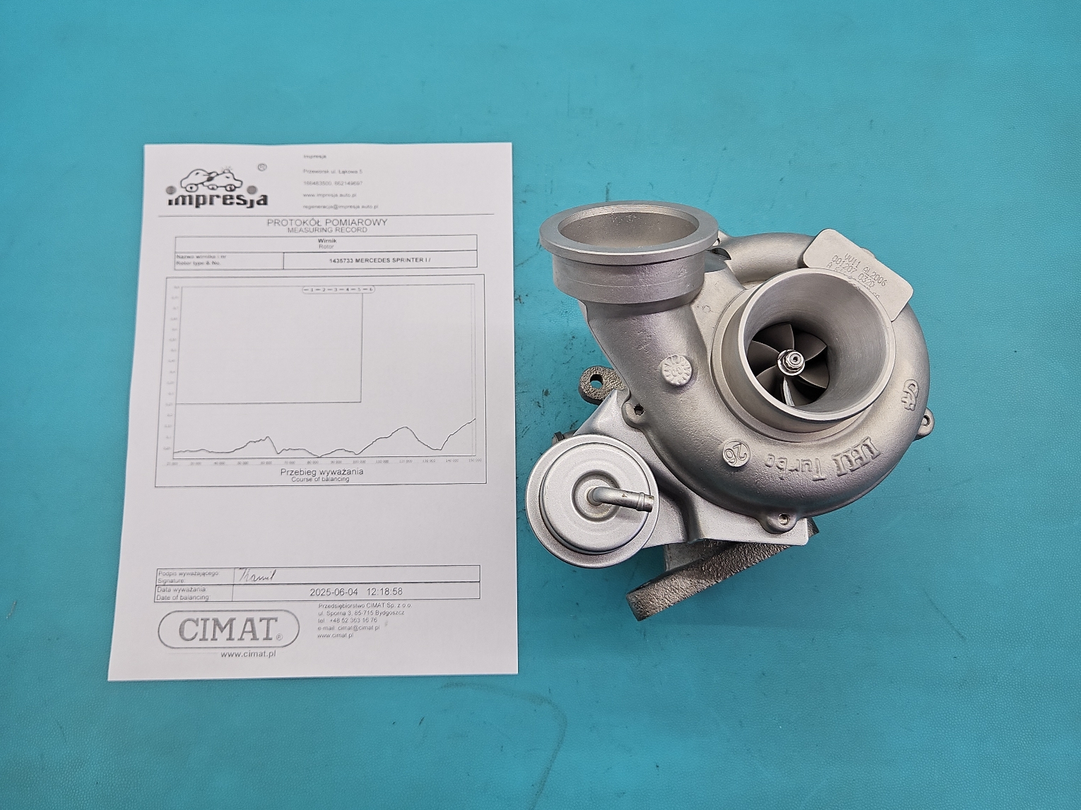 Turbosprężarka Regenerowana Mercedes Sprinter I 903 AL2006, 001207 032D ...